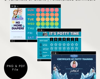 Moana Potty Training Chart & Certificate - Etsy