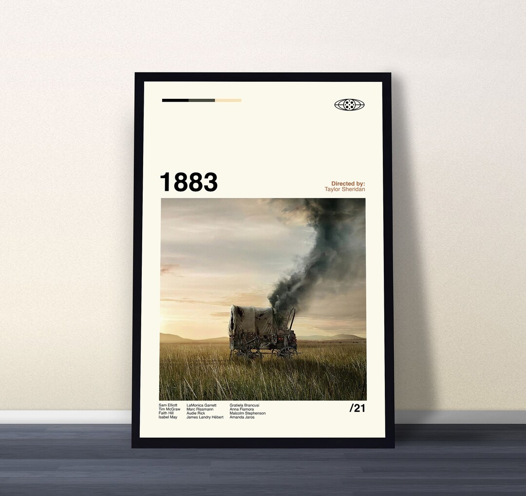 1883 Tv Series Poster, 1883 Print, Midcentury Poster, Vintage Poster ...