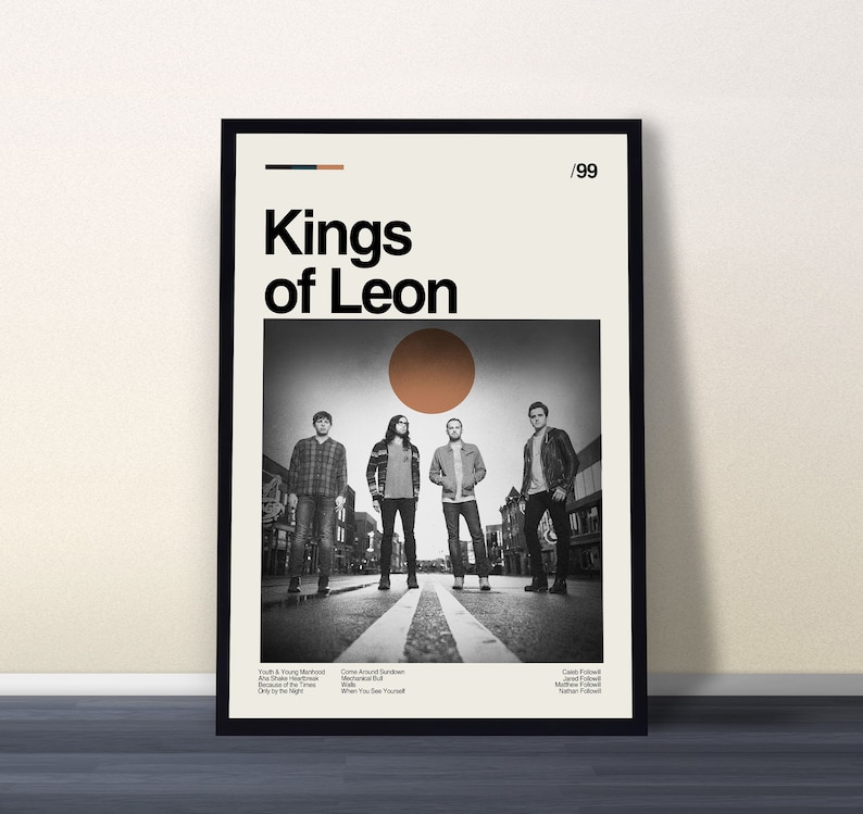 Kings of Leon Album Poster, Kings of Leon Poster, Minimalist Poster ...