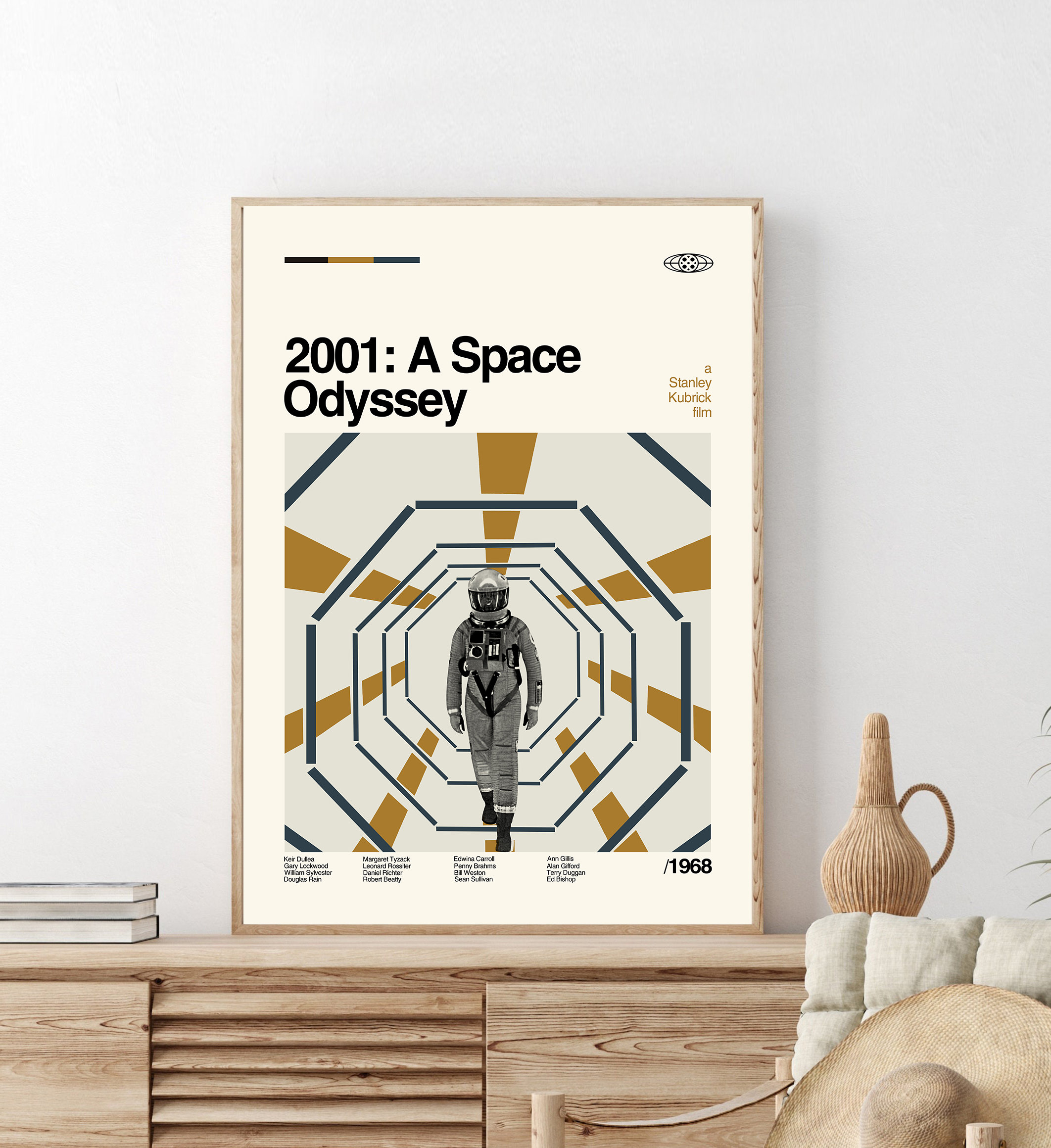 2001: A Space Odyssey Poster, Stanley Kubrick Film, Midcentury Art ...