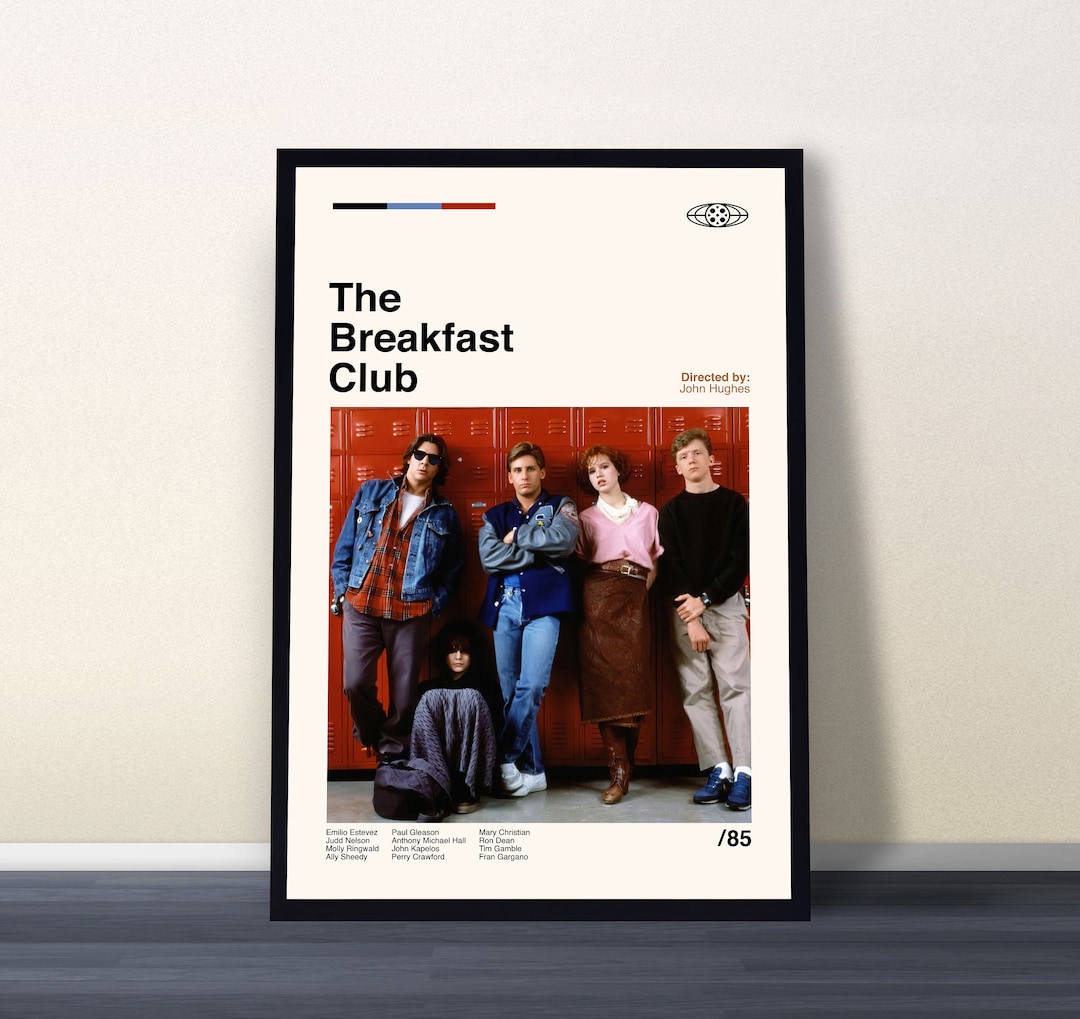 The Breakfast Club Movie Poster, the Breakfast Club Print, Wall Art, Wall Prints, Home Decor ...
