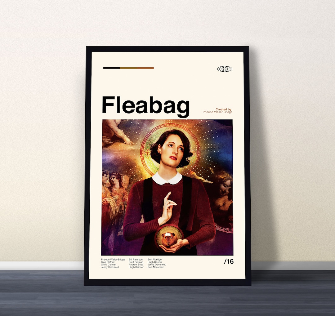 Fleabag Tv Series Poster, Fleabag Print, Midcentury Art, TV Series Poster, Minimalist Art, Retro ...