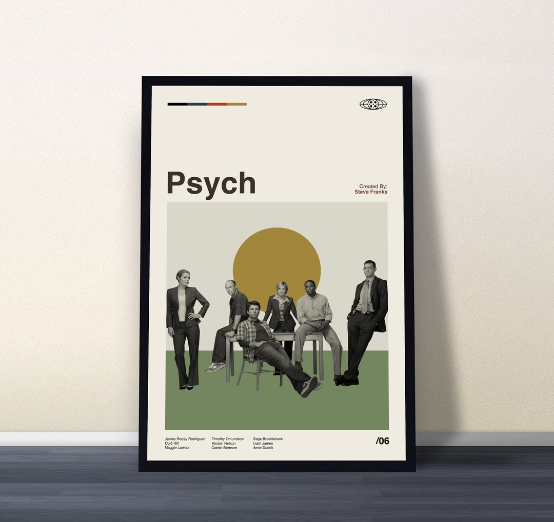 Psych Tv Series Poster, Psych Poster, Steve Franks, Minimalist Art ...