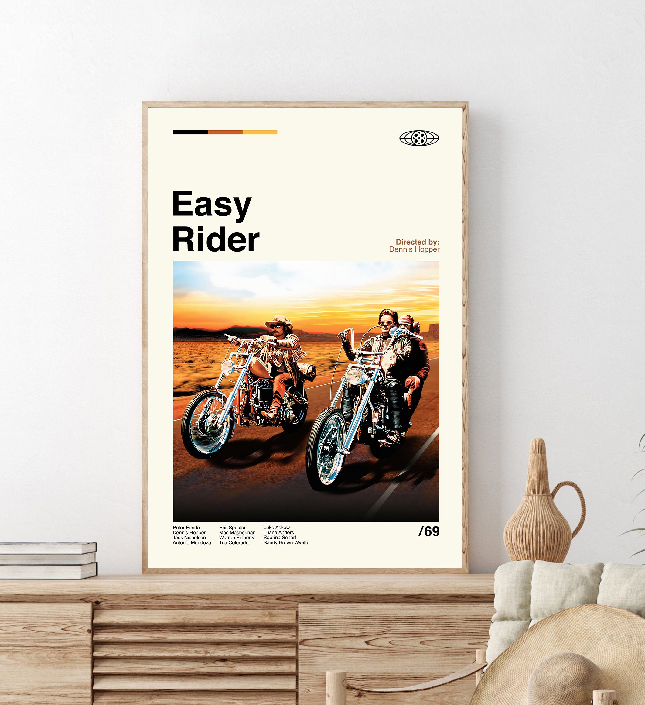 Easy Rider Poster, Easy Rider Movie, Minimalist Movie Poster, Art Print ...