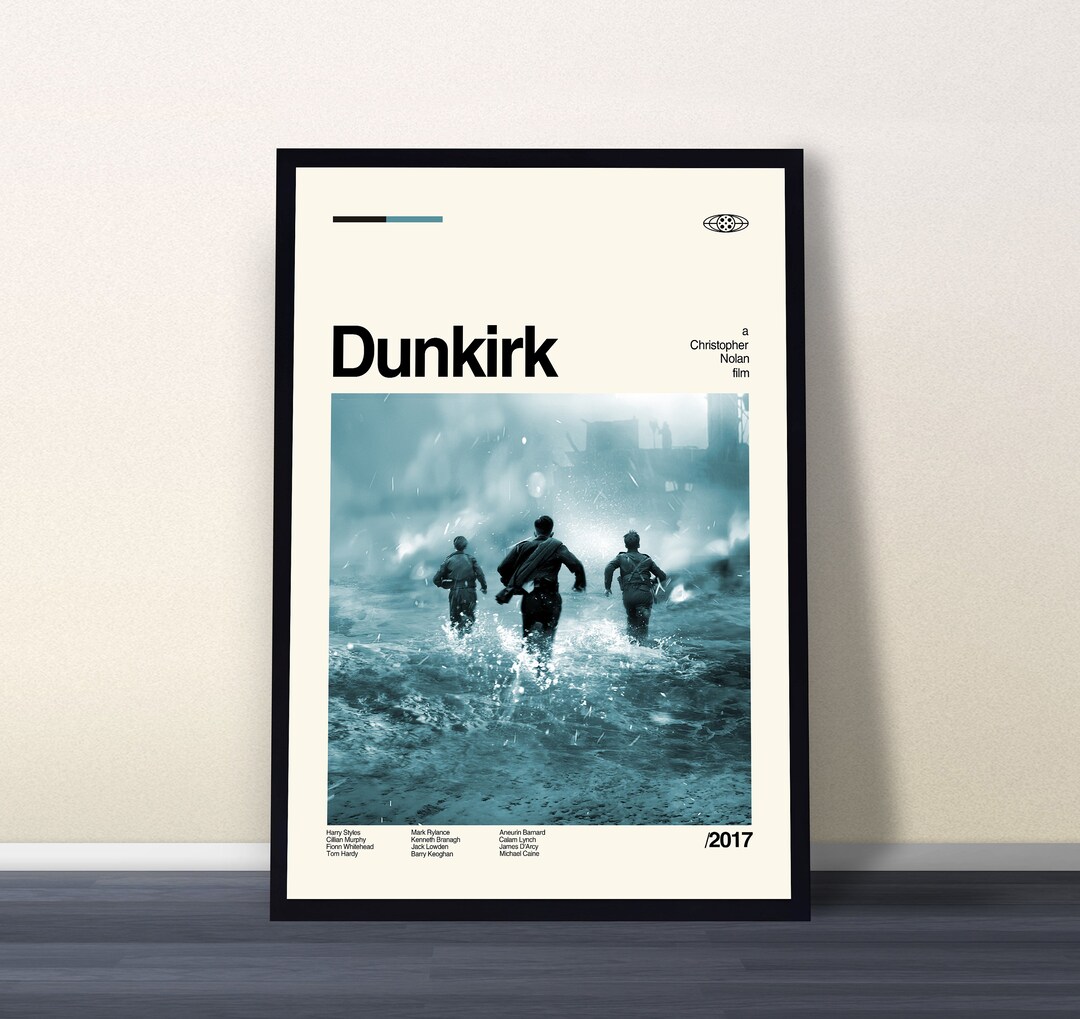 Dunkirk Movie Poster, Dunkirk Print, Midcentury Art, Minimalist Art, Vintage Poster, Retro Wall ...