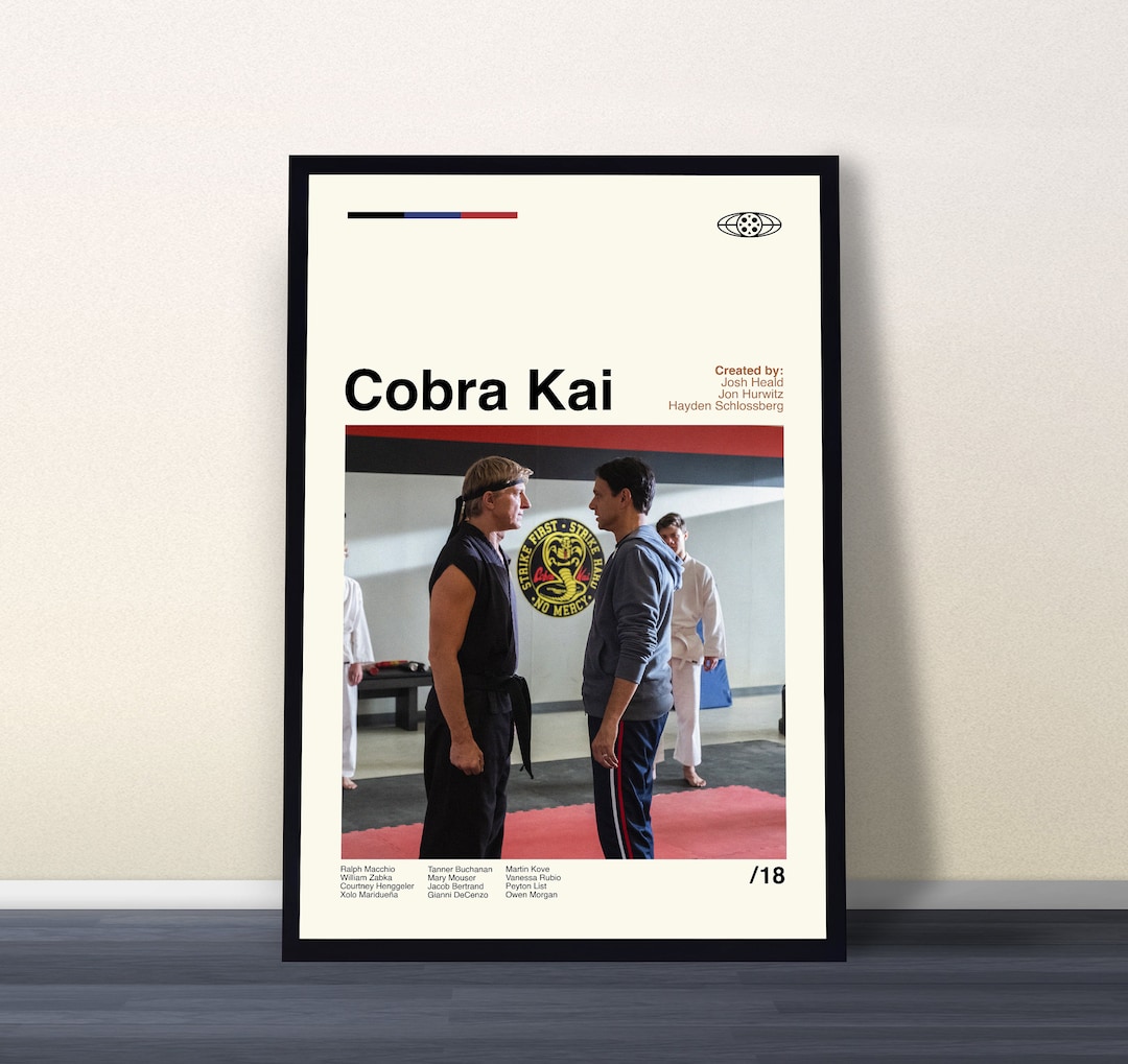 Cobra Kai Poster, Cobra Kai Print, Retro Movie Poster, Room Decor ...