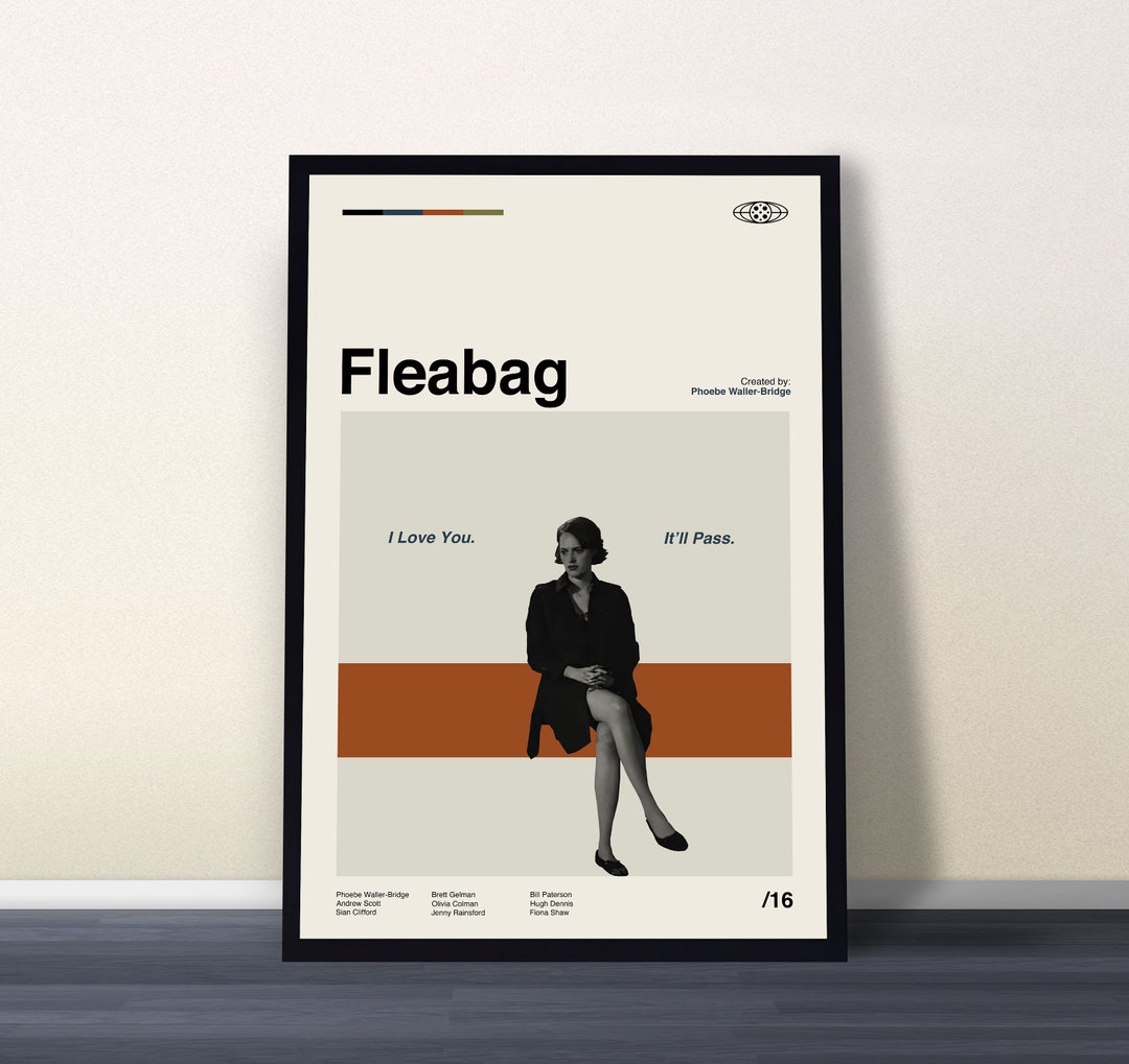 Fleabag Tv Series Poster, Phoebe Waller-bridge, Midcentury Art, Movie ...