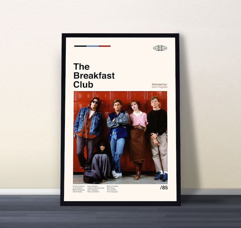 The Breakfast Club Movie Poster, the Breakfast Club Print, Wall Art ...
