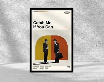 Catch Me If You Can Poster, Steven Spielberg, Minimalist Movie Poster ...