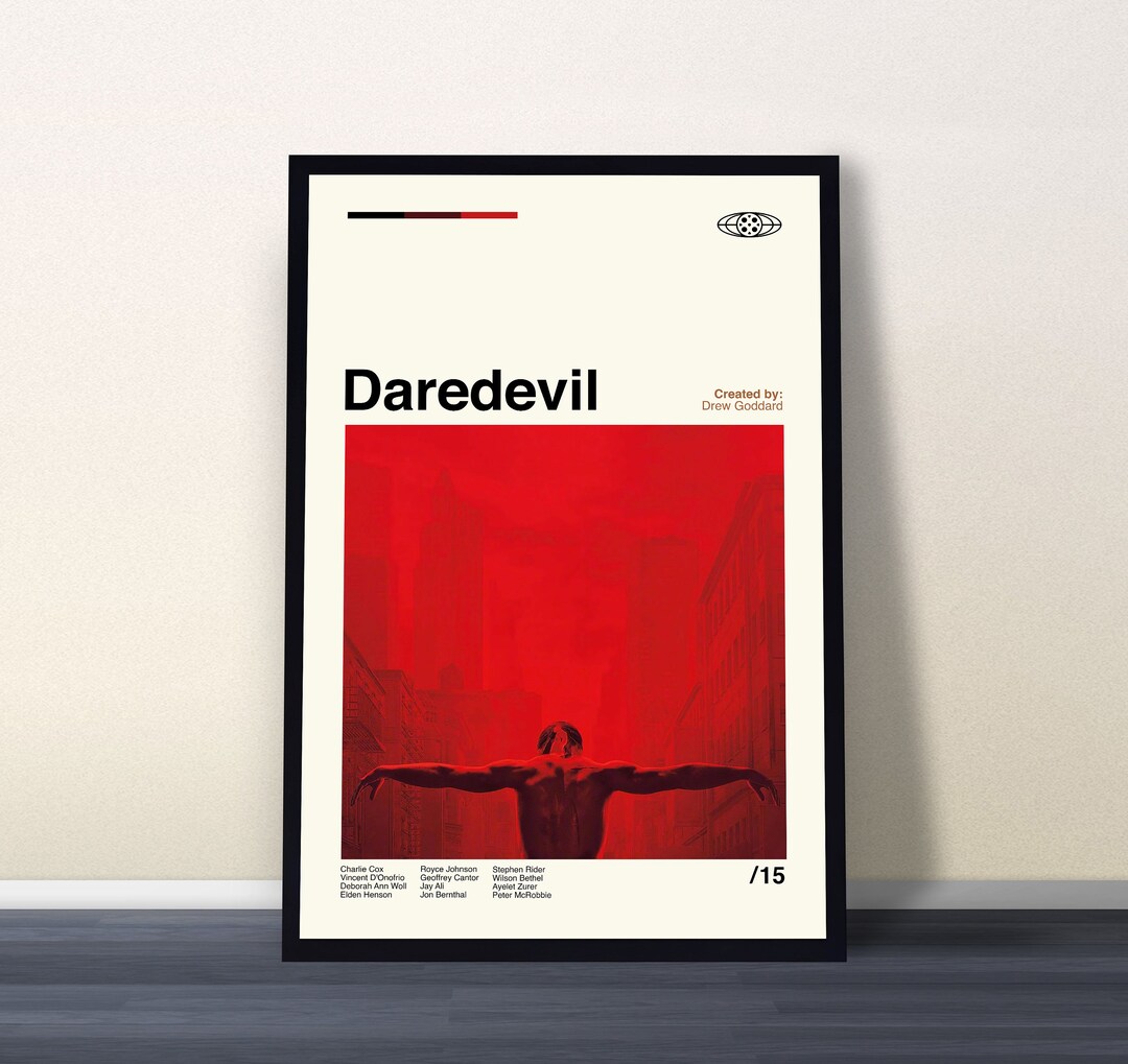 Daredevil Poster, Daredevil Digital Print, Marvel Comic, Superhero ...