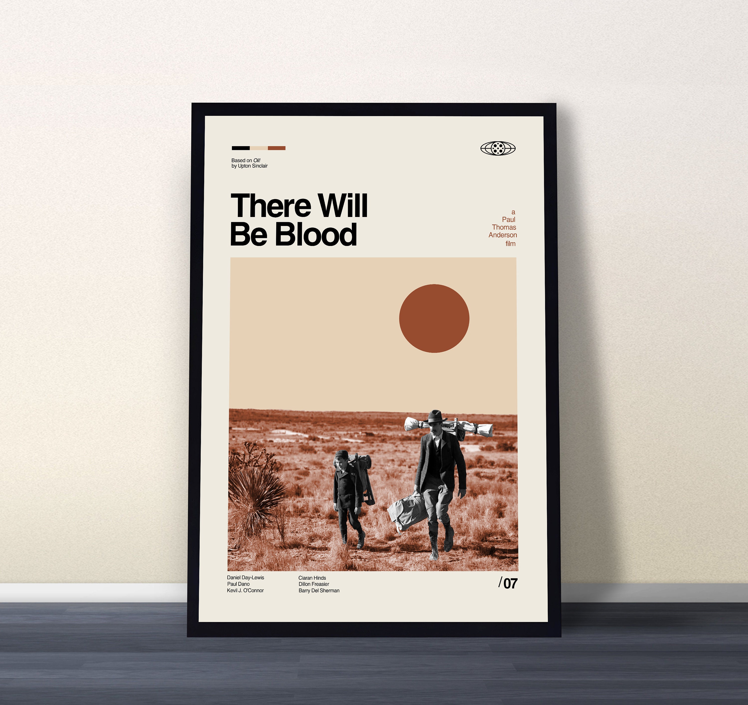 There Will Be Blood Movie Poster, Midcentury Art, Movie Poster, Vintage ...