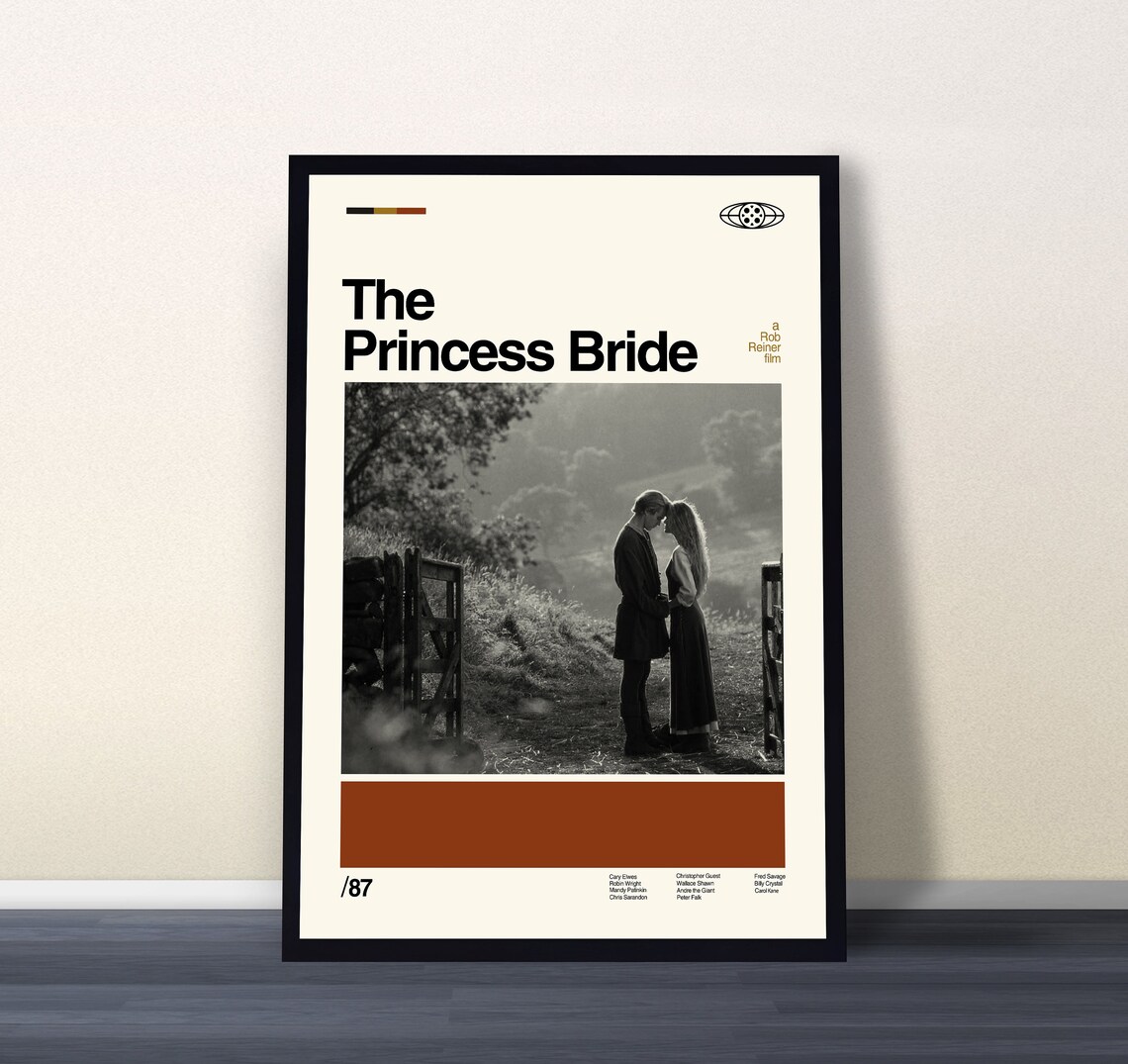 The Princess Bride Movie Poster, Midcentury Art, Retro Movie Poster ...