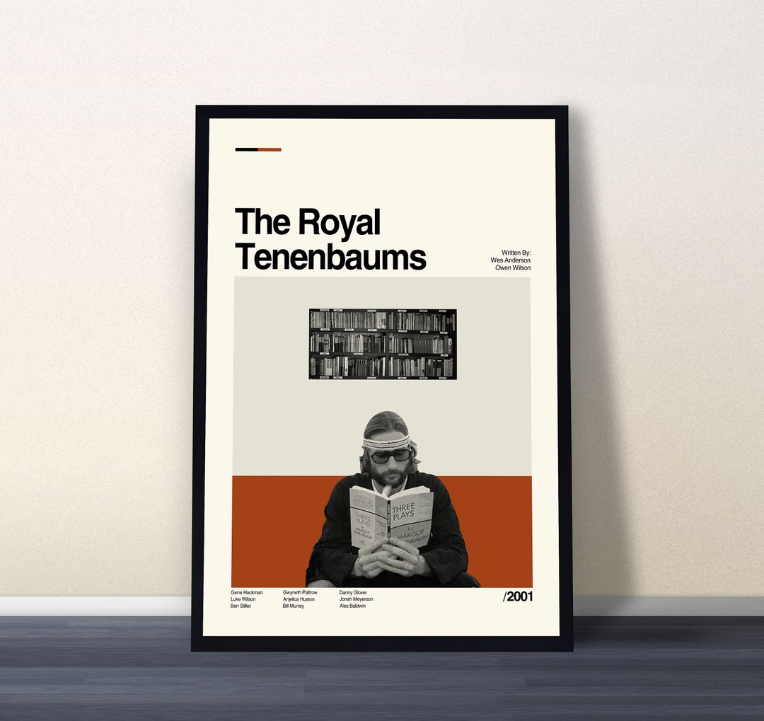 The Royal Tenenbaums Poster, Wes Anderson, Movie Poster, Minimalist Poster, Midcentury Wall Art ...