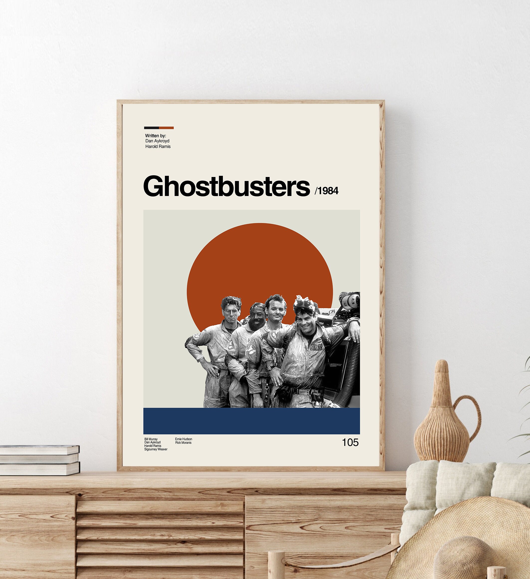 Ghostbusters Poster, Ghostbusters Print, Retro Movie Poster, Midcentury ...