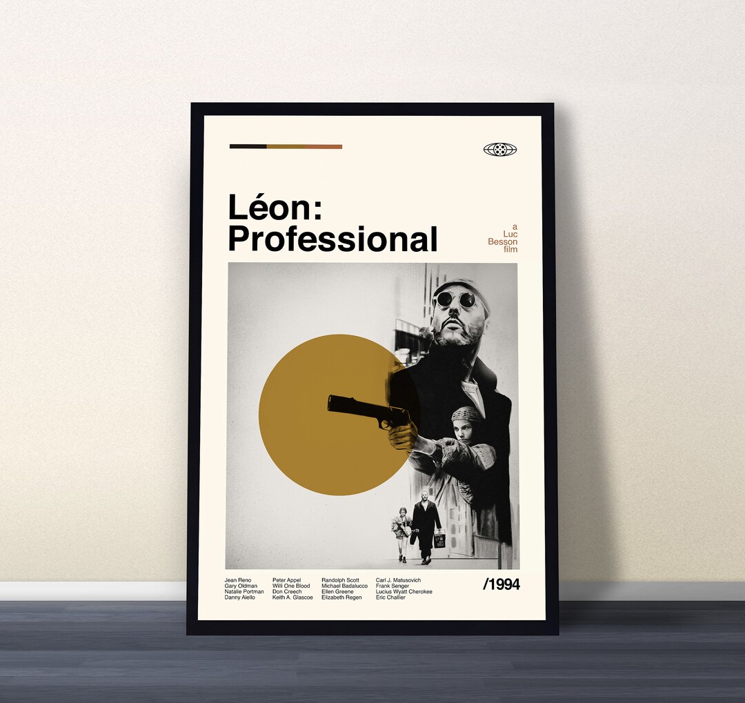 Léon: the Professional Poster, Midcentury Art, Retro Movie Print, Vintage Movie Poster ...