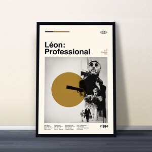 Léon: the Professional Poster, Midcentury Art, Retro Movie Print ...