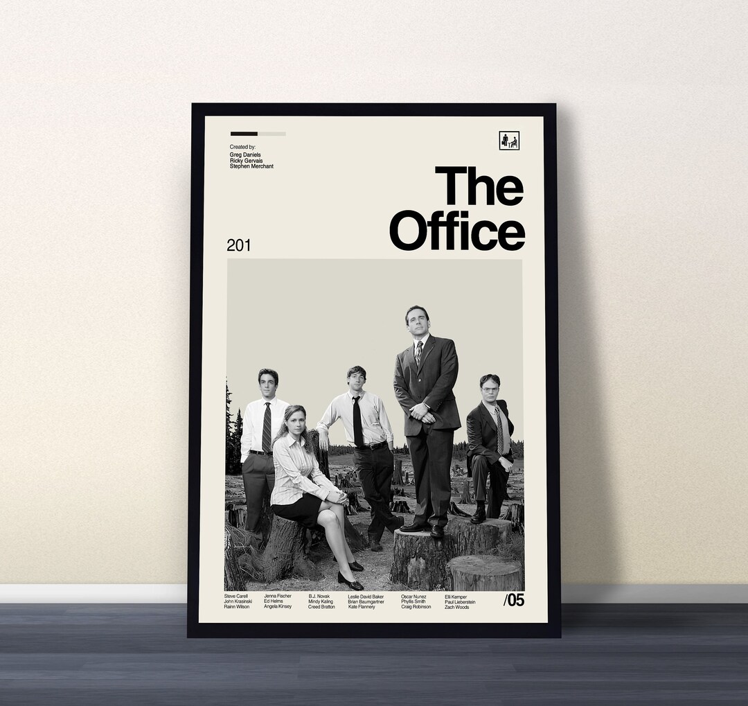 The Office Tv Series Poster, the Office Poster, Midcentury Art ...