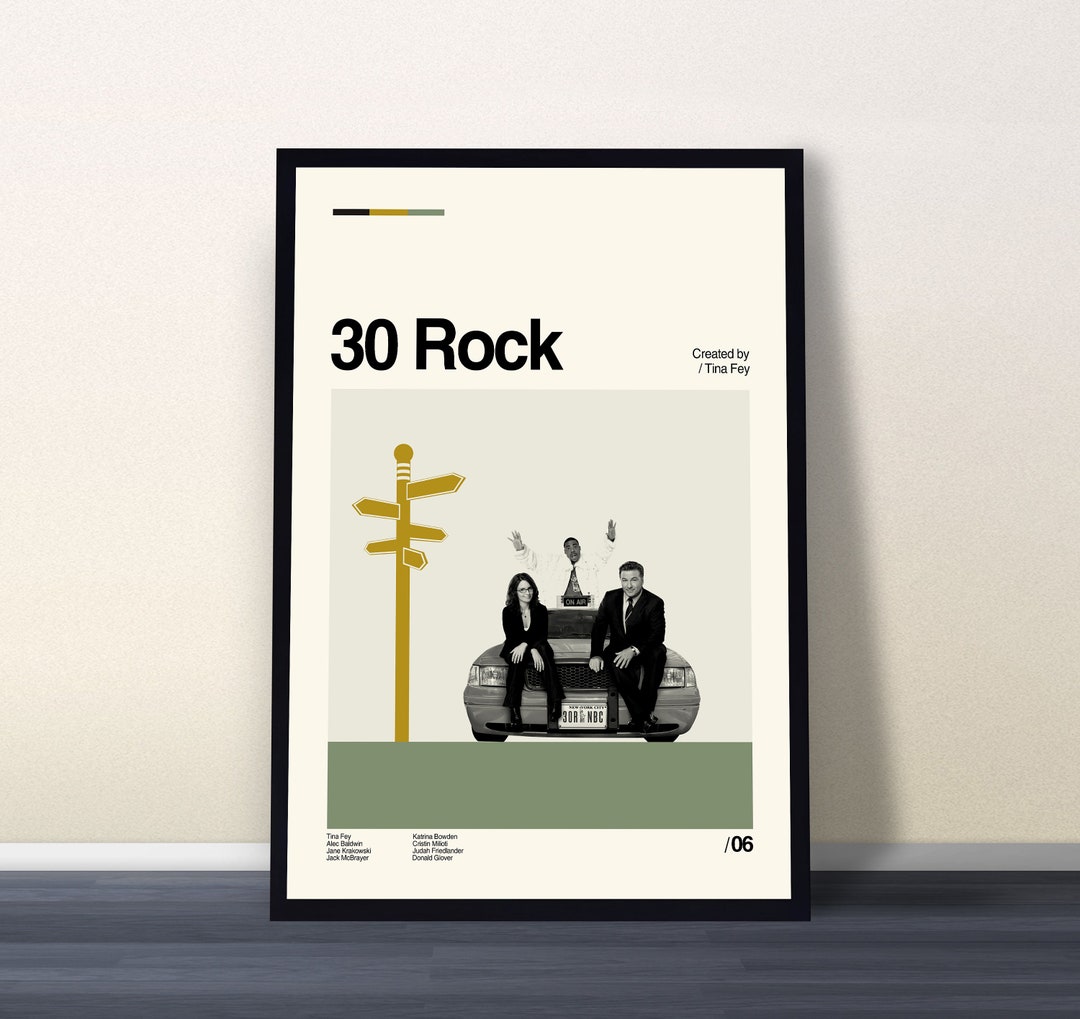 30 Rock Poster, Tina Fey, Donald Glover, 30 Rock Movie Poster, 30 Rock ...