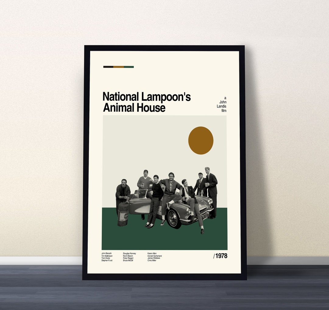 National Lampoons Animal House Poster, Minimalist Movie Poster, Vintage ...
