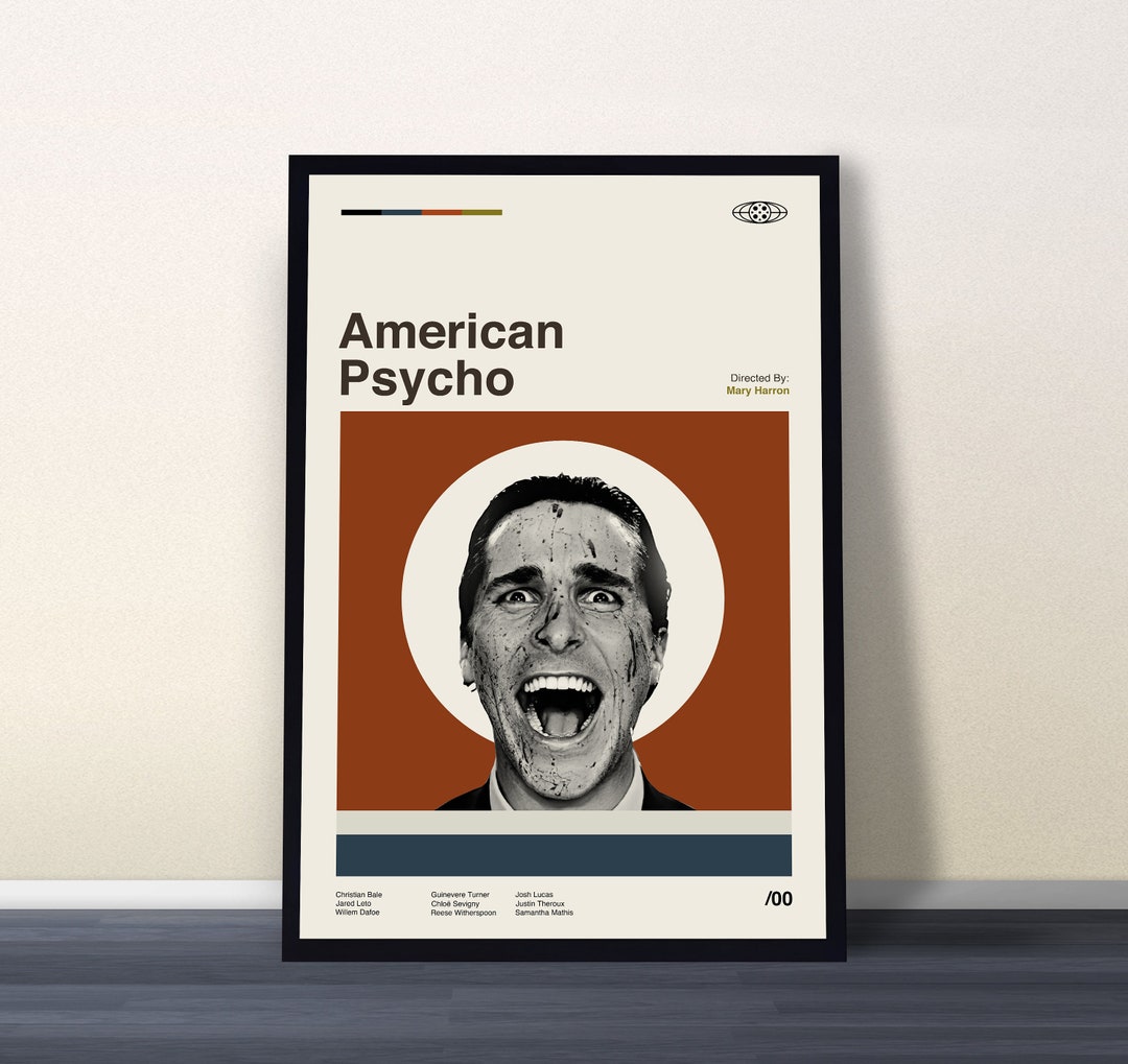 American Psycho Poster, Mary Harron, American Psycho Print, Midcentury ...