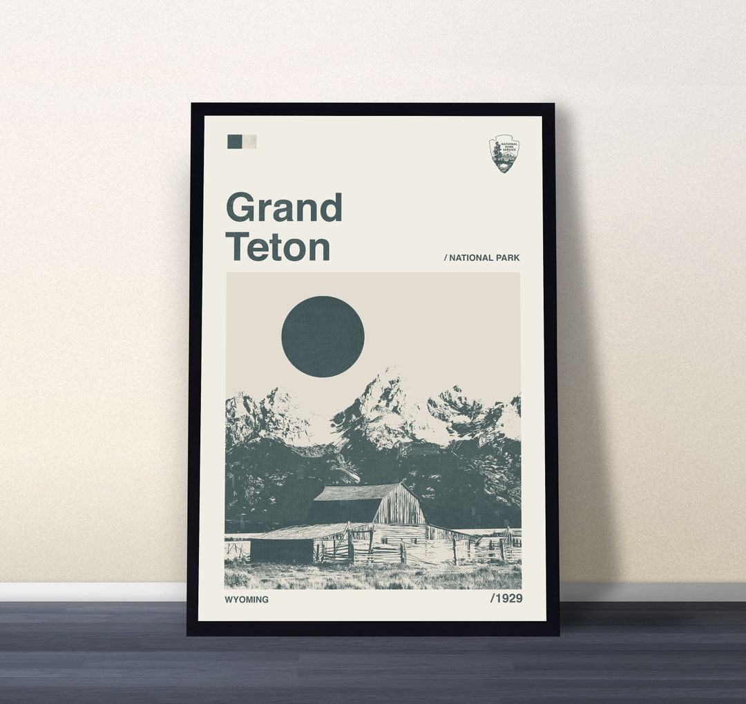 Grand Teton Poster, Grand Teton Travel, National Park Print, National ...