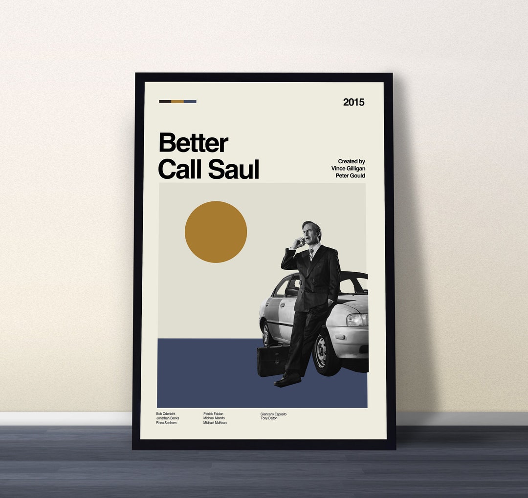 Better Call Saul Poster, Tv Series Poster, Midcentury Art, Minimalist ...