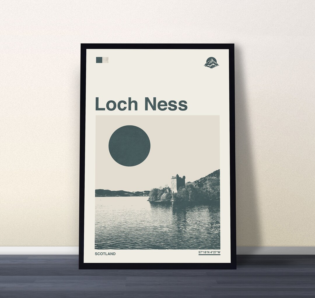 Loch Ness Travel Poster, Loch Ness Poster, Scotland Travel Wall Art ...