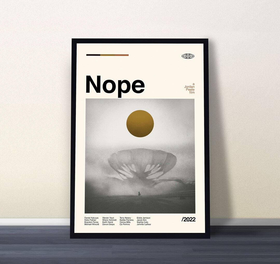 Nope Movie Poster, Jordan Peele Film, Horror Poster, Minimalist Poster ...
