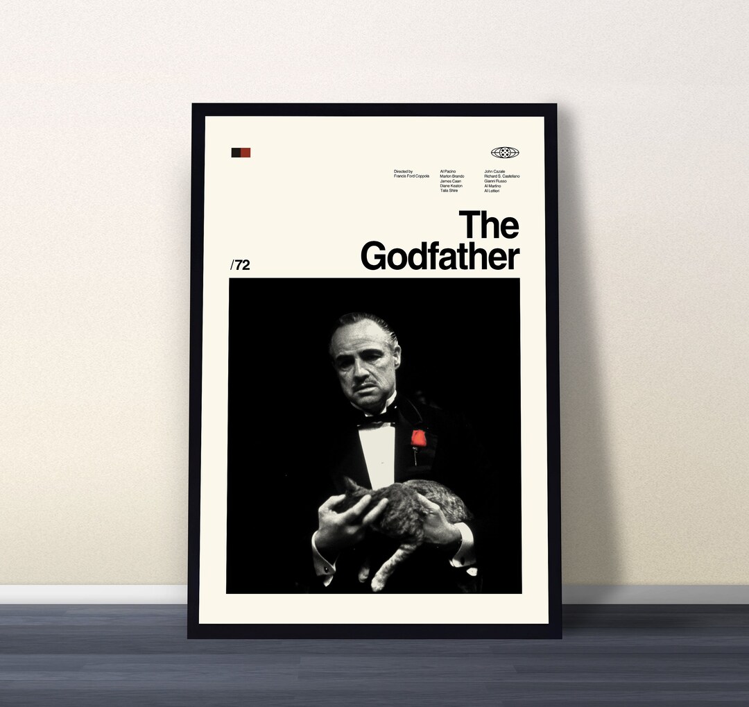 The Godfather Movie Poster, Midcentury Art, Minimalist Art, Vintage ...