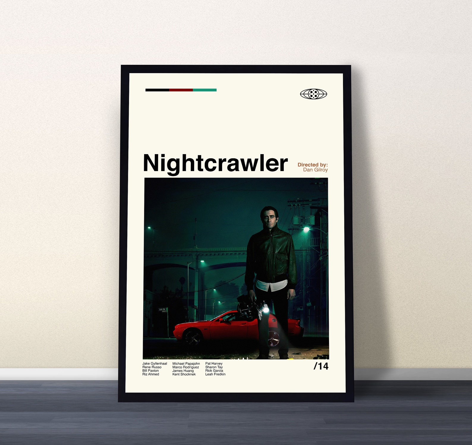 Nightcrawler Movie Poster, Nightcrawler Print, Modern Movie Poster ...
