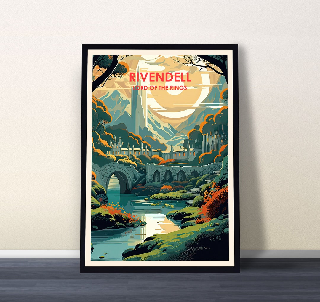 Rivendell Travel Print, Rivendell Poster, Home Decoration, Rivendell ...