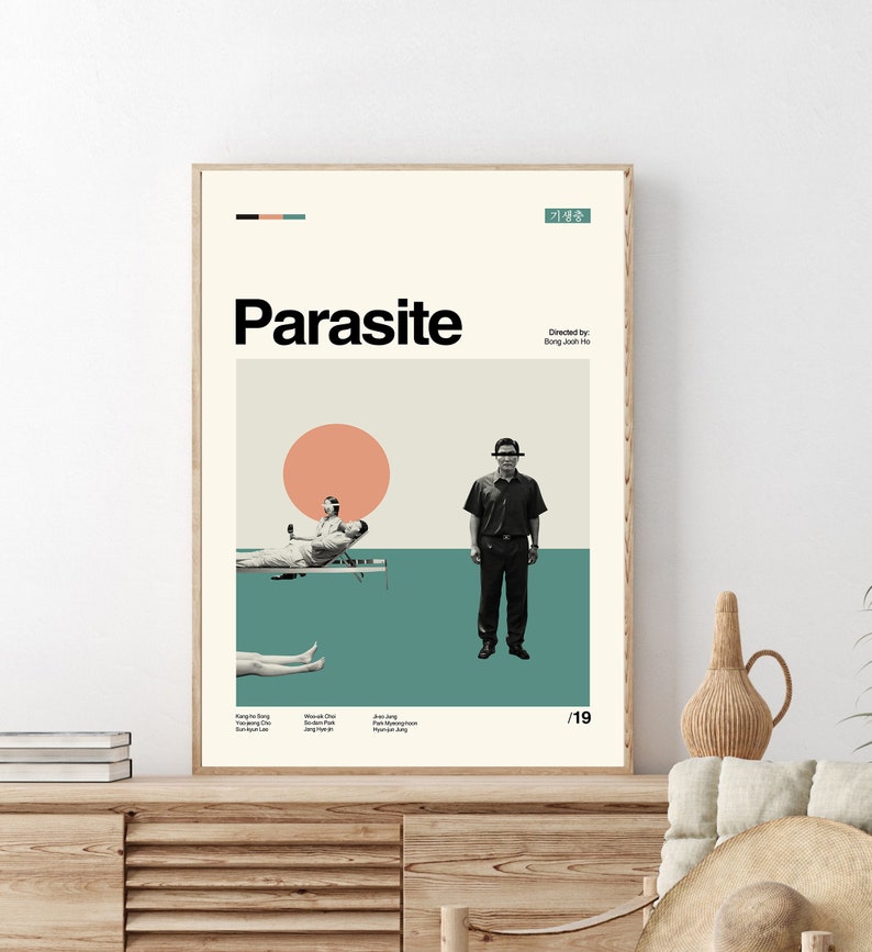 Parasite Poster, Parasite Movie Print, Midcentury Art, Minimalist ...