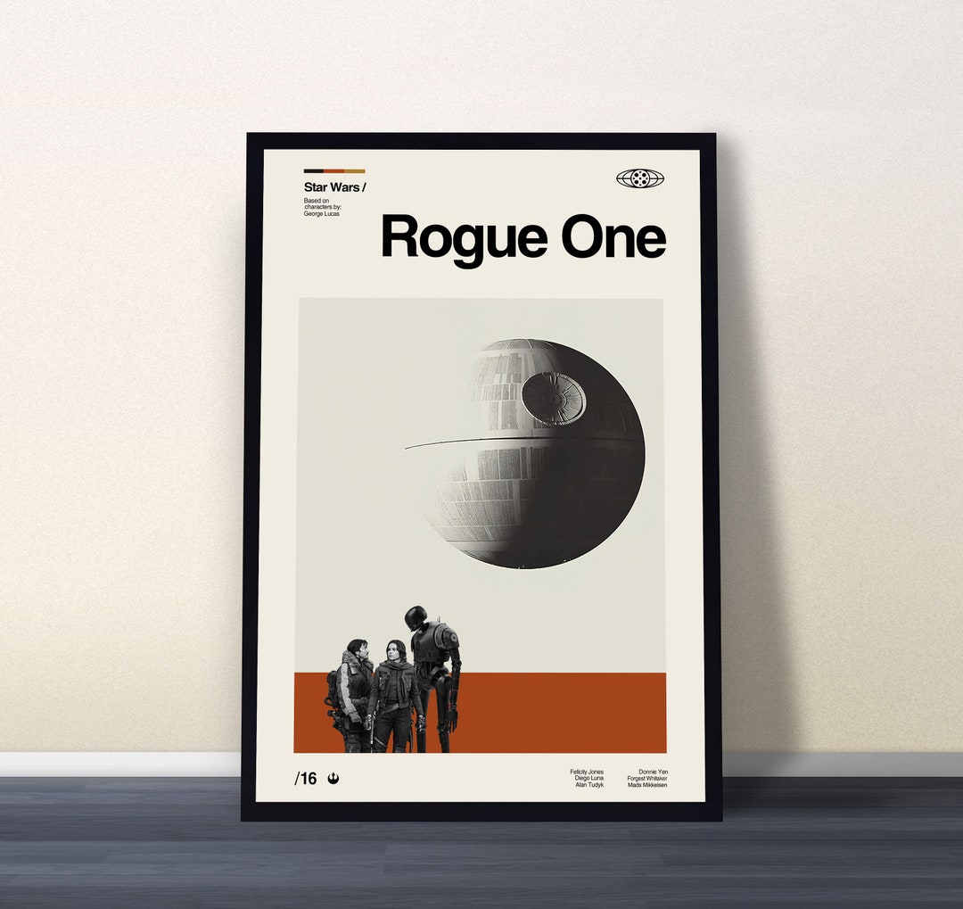 Rogue One Poster, Star Wars Poster, Rogue One Movie Poster, Minimalist ...