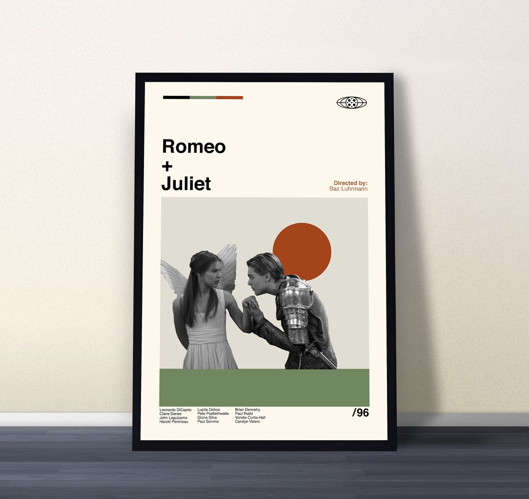 Romeo Juliet Poster Romeo Juliet Modern Minimalist Movie - Etsy