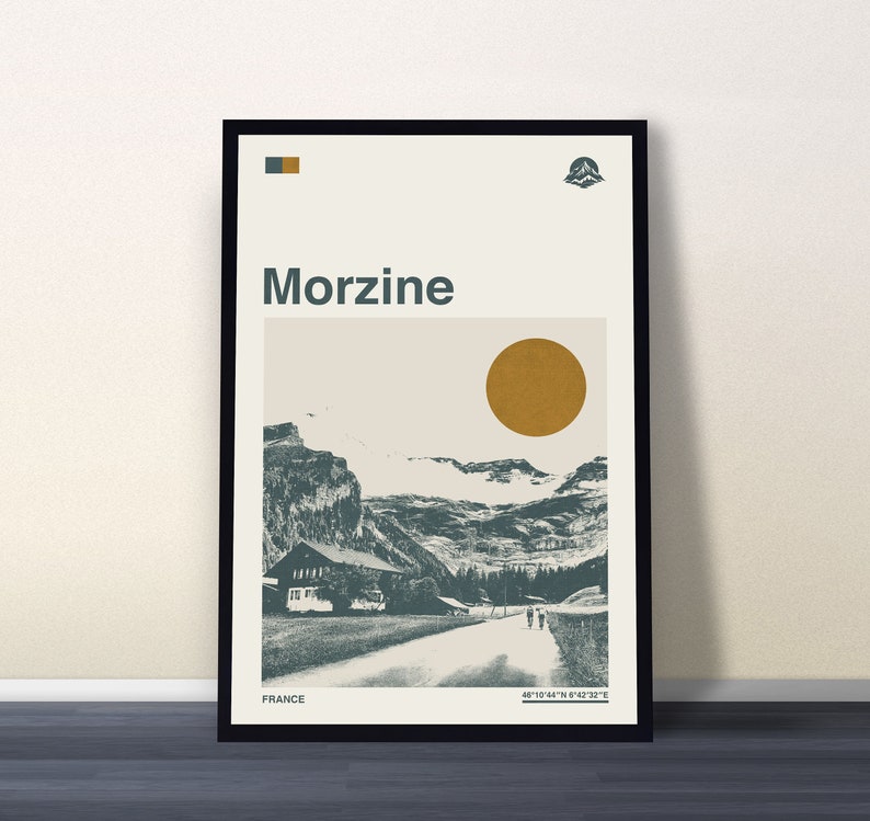 Impression Morzine, art mural Morzine, affiche Morzine, photo France, impression affiche France ...