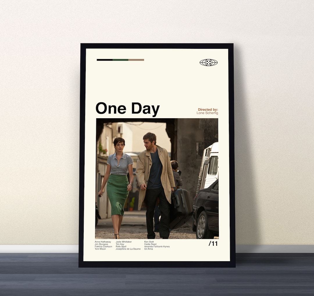 One Day Movie Poster, One Day Print, Lone Scherfig, Retro Movie, Poster Print, Midcentury Art ...