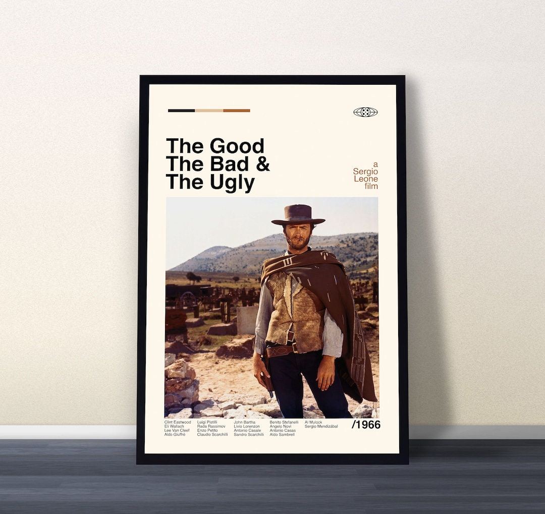 The Good the Bad and the Ugly Poster, Minimalist Movie Poster, Custom ...