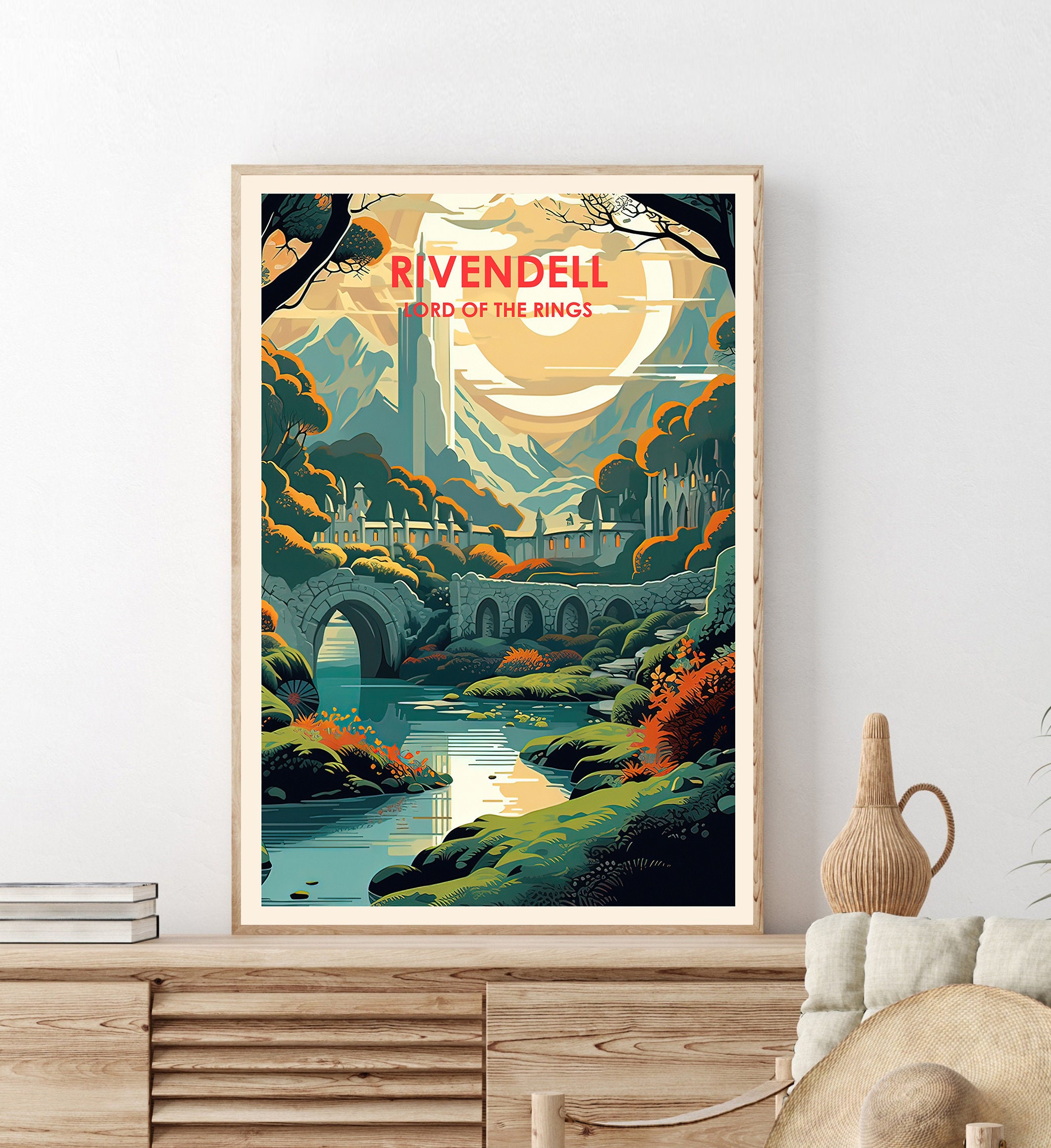 Rivendell Travel Print, Rivendell Poster, Home Decoration, Rivendell ...