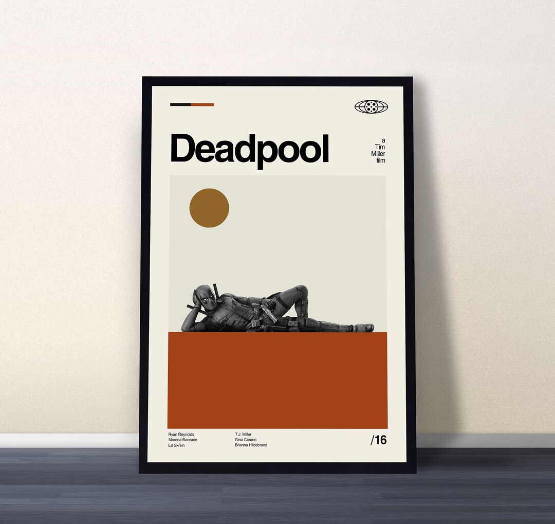 Deadpool Poster, Deadpool Movie Poster, Modern Vintage, Movie Poster ...