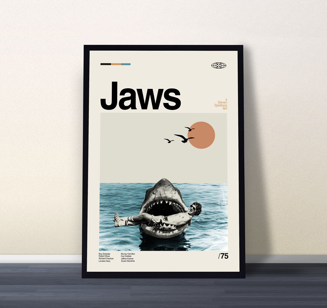 Jaws Movie Poster, Jaws Poster, Minimalist Poster, Vintage Poster ...