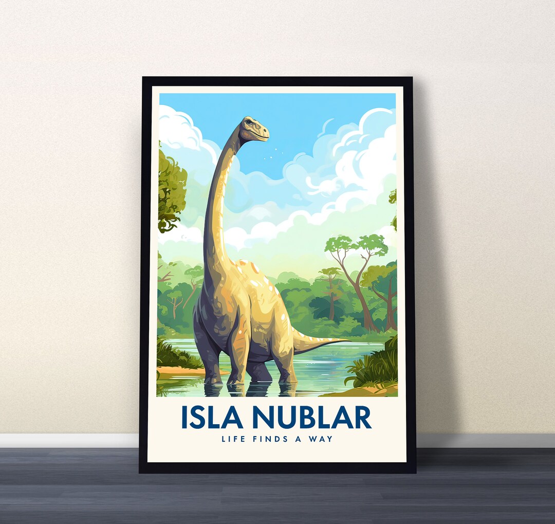 Isla Nublar Poster Jurassic Park Poster Life Finds A Way Isla Nublar