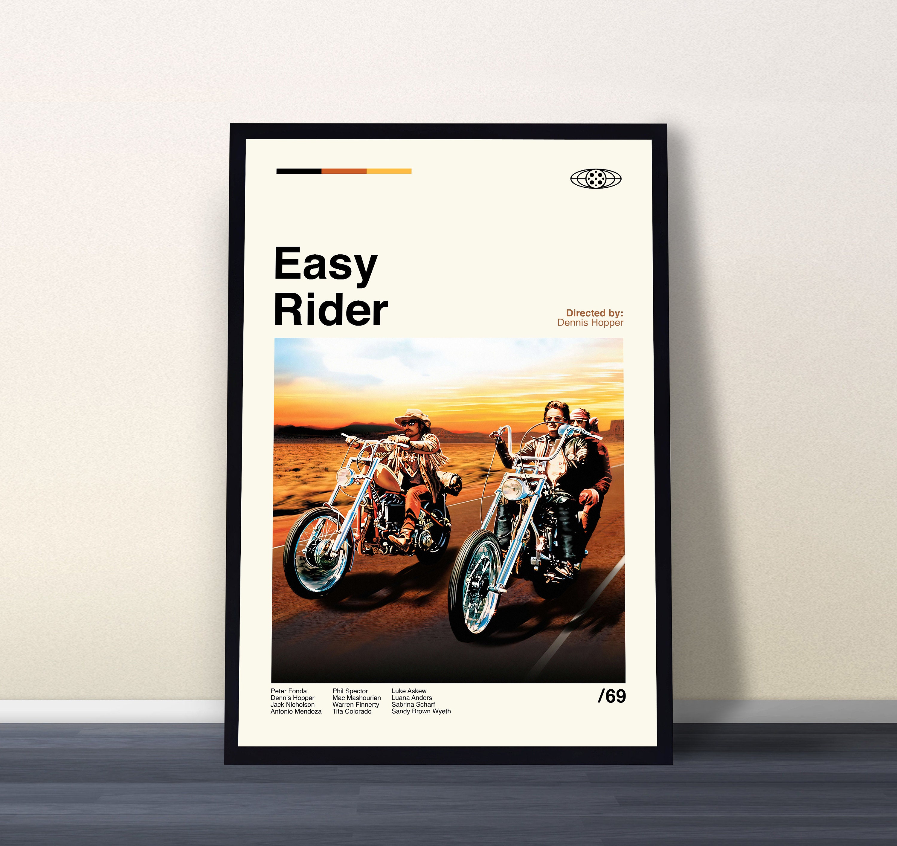 Easy Rider Poster, Easy Rider Movie, Minimalist Movie Poster, Art Print ...