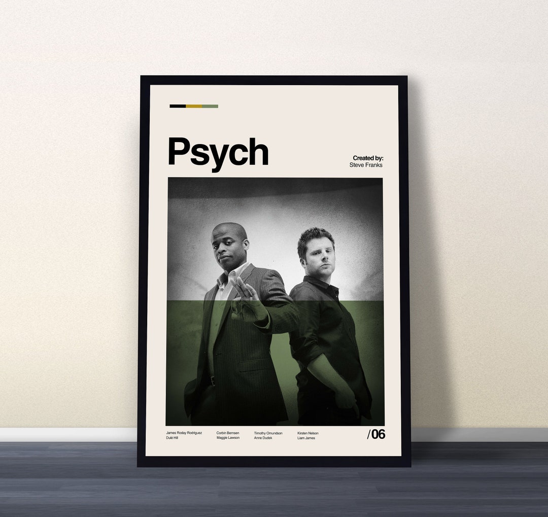 Psych Poster Steve Franks Movie Poster Psych Modern - Etsy