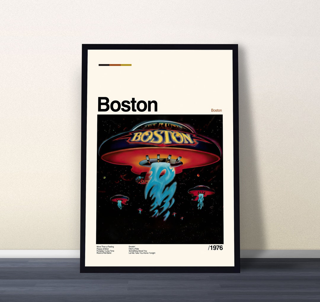 Boston Album Poster, Boston Print, Album Cover Poster, Minimalist Art ...
