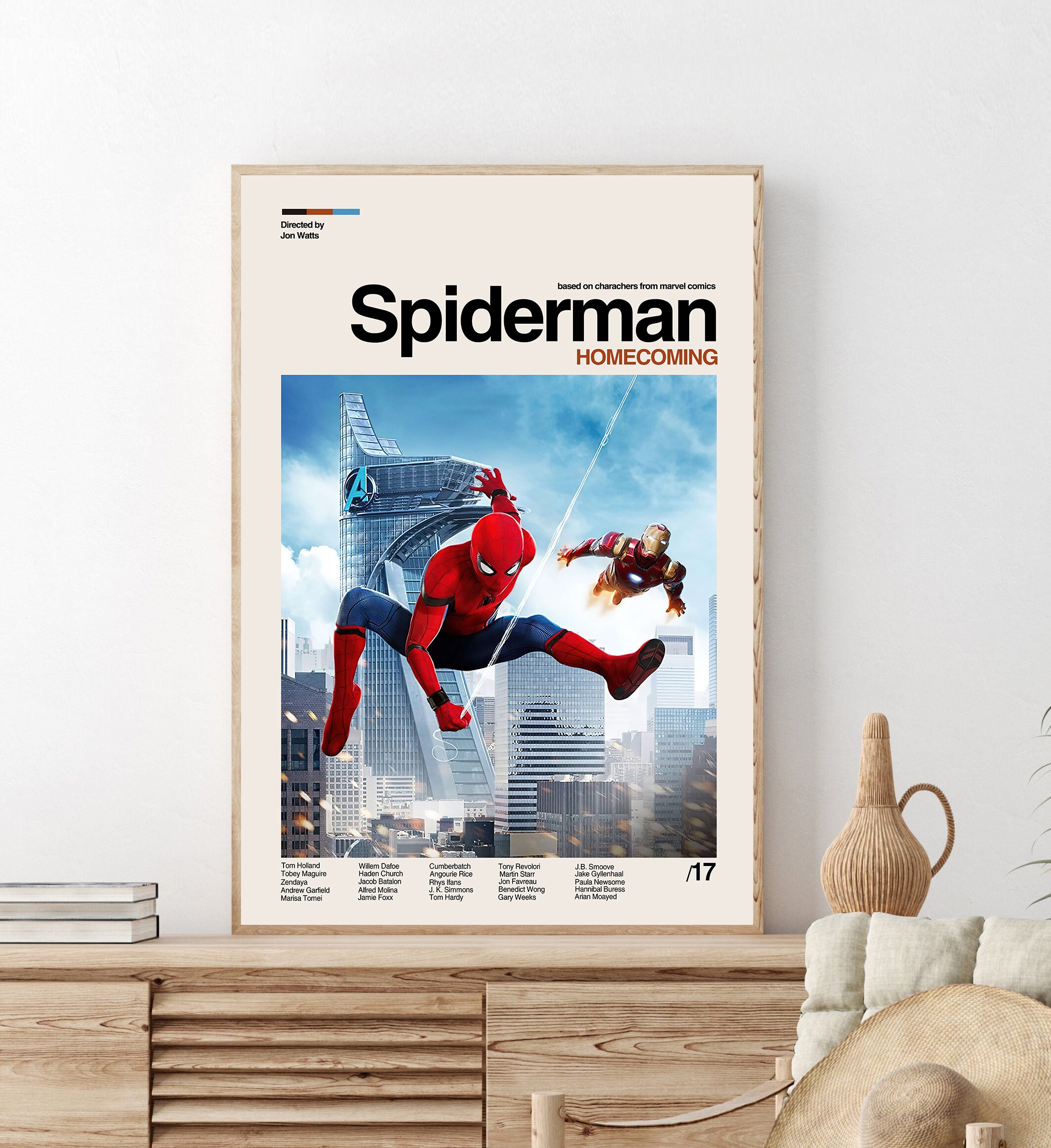 Spiderman Homecoming Poster, Spiderman Homecoming Print, Retro Movie ...