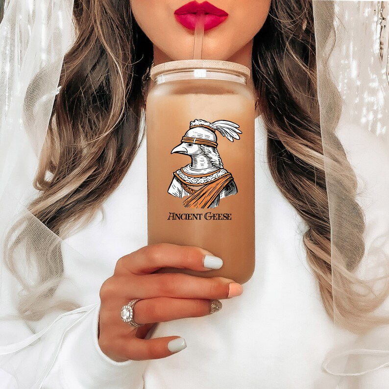 Personalise Ancient Geese Iced Coffee Funny Geese Gift, Roman Empire ...