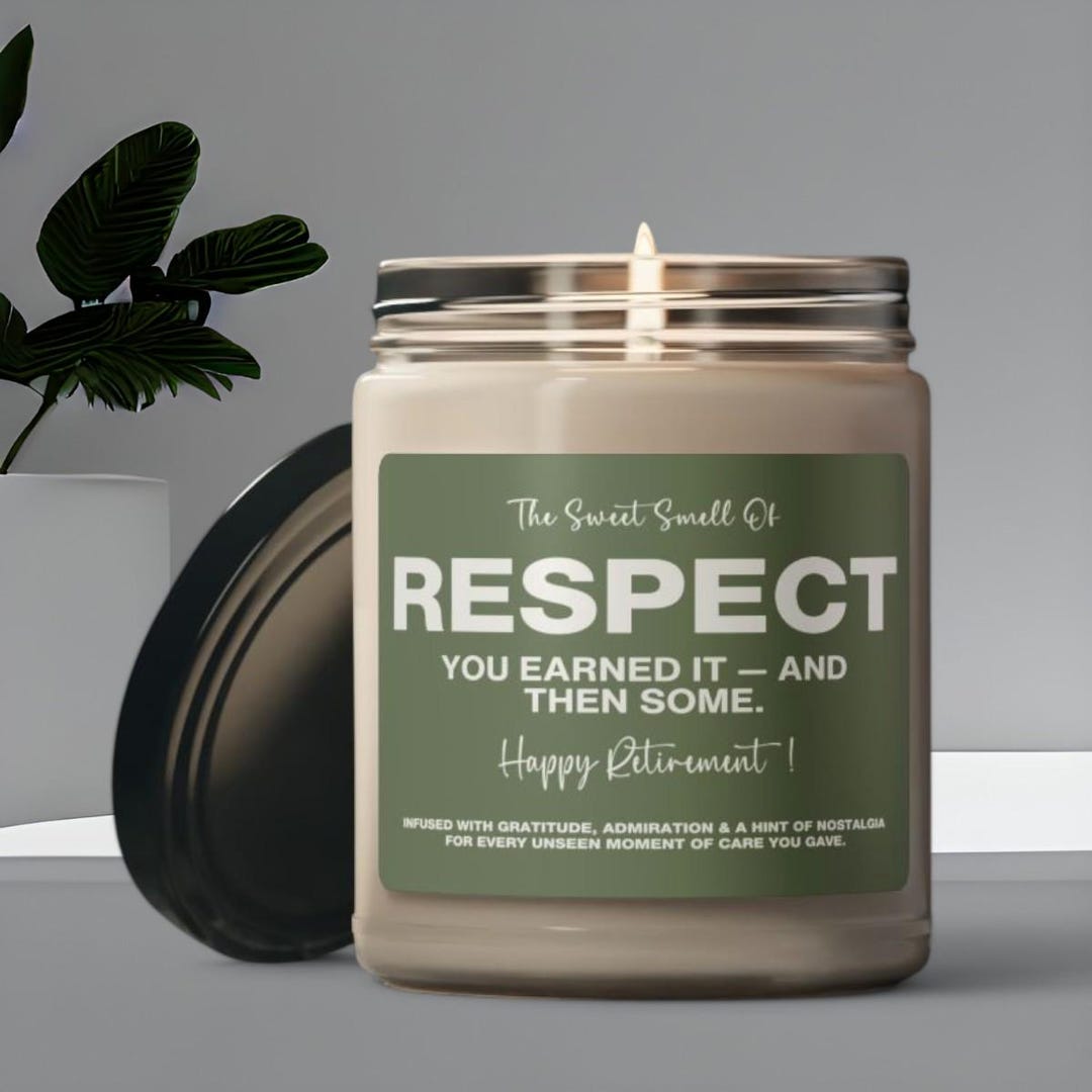 Happy Retirement Personalized Candle Gift, Work Colleague Leaving Gift ...
