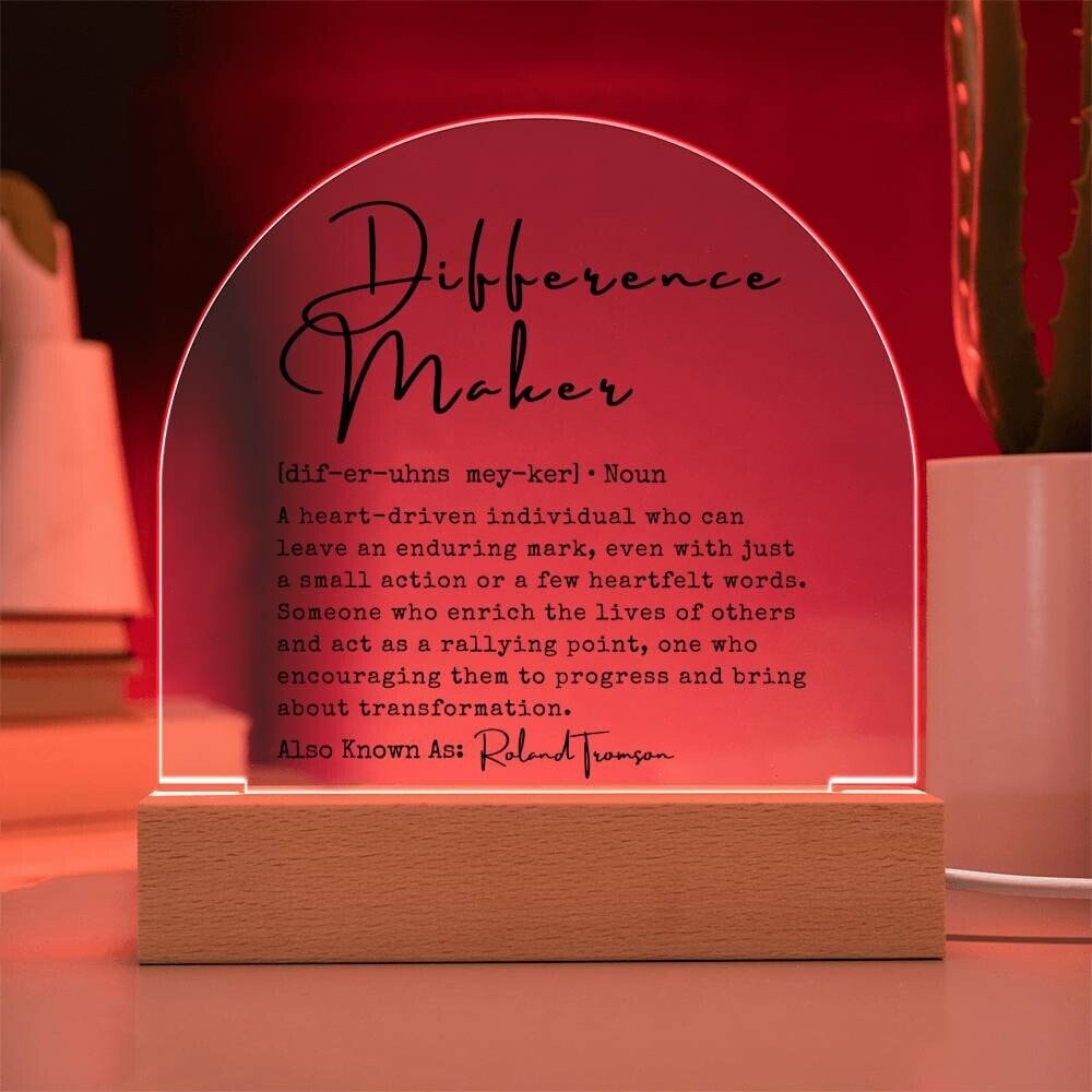 Difference Maker Personalized Boho Sign A Thoughtful Gift for - Etsy