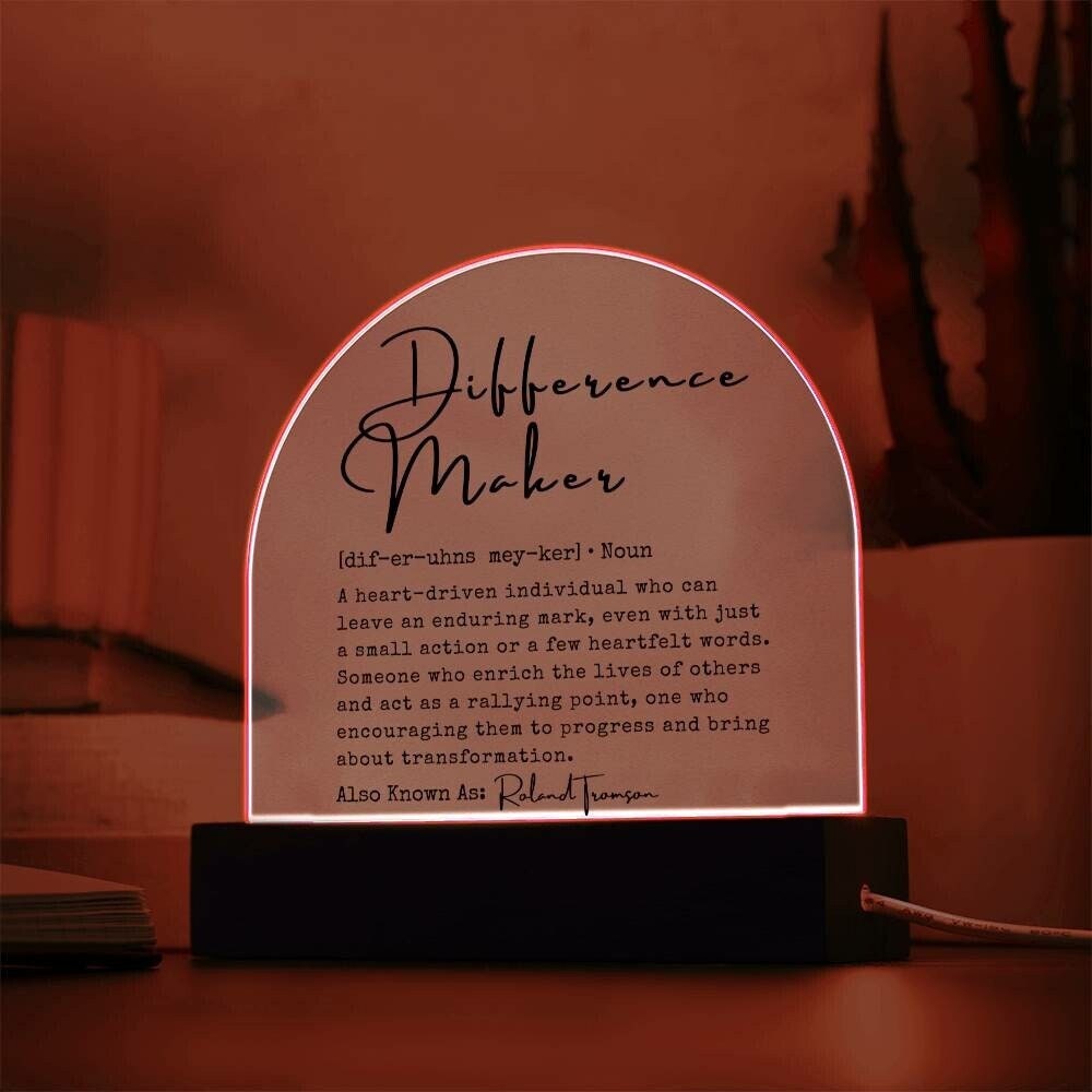 Difference Maker Personalized Boho Sign A Thoughtful Gift for - Etsy