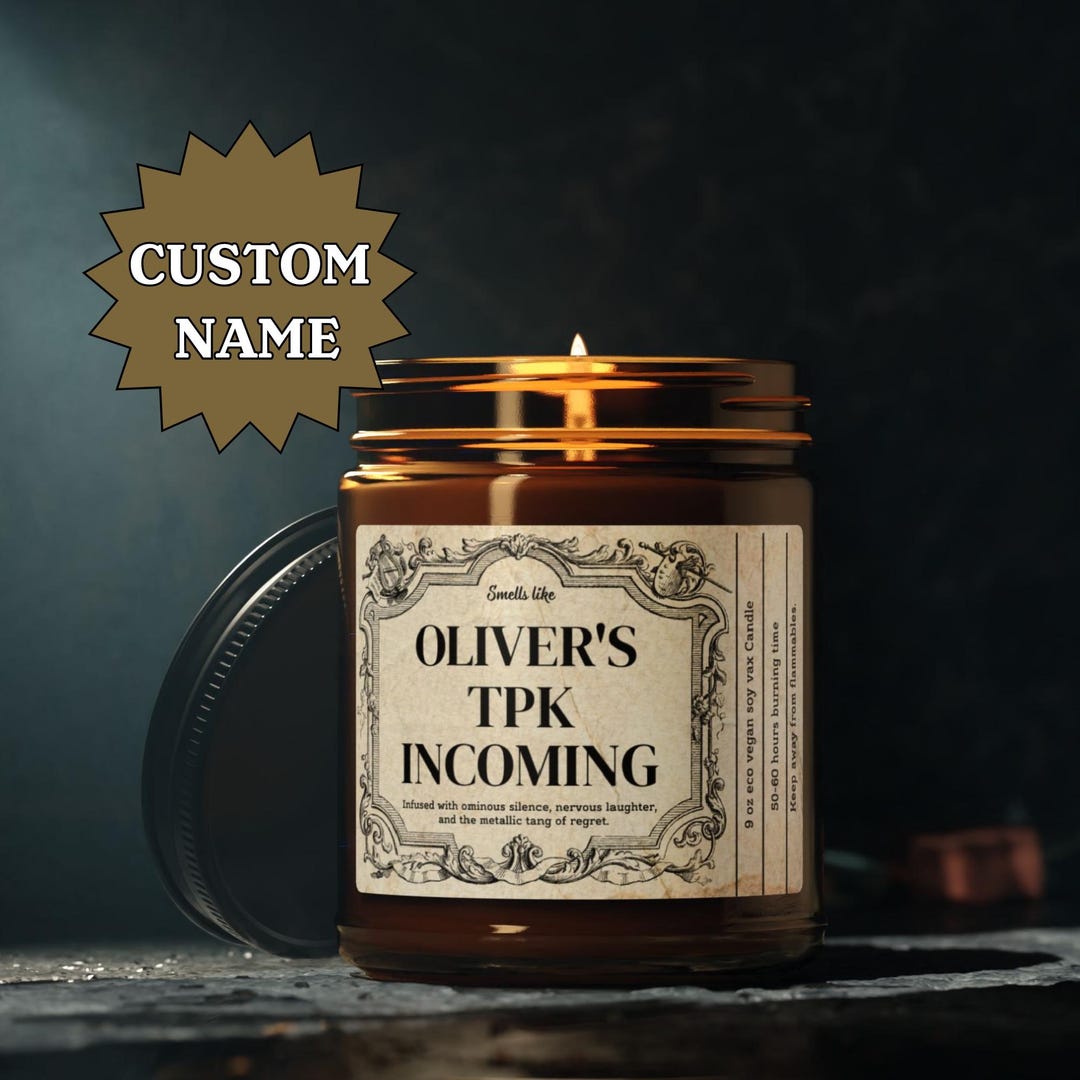 Tpk Dnd Player Nerdy Candle Gift, Funny DM Dungeon Master Christmas ...